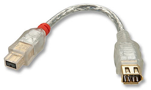 Lindy 30762 Kabel FireWire 800/400 (IEEE 1394) 9/6 wtyk-gnazdo - 0,3m