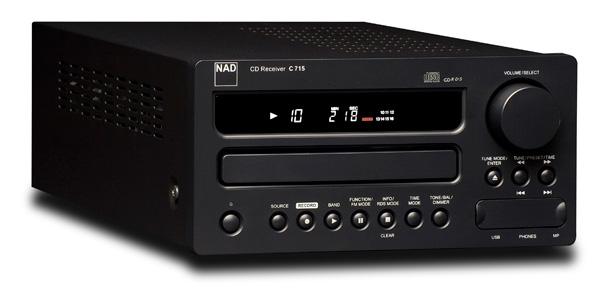 NAD C 715 (C715) Amplituner dwukanałowy stereo z wbudowanym odtwarzaczem CD