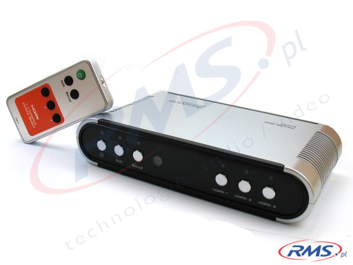 Switch (przełącznik) HDMI (3xIN-1xOUT) Techlink HD3110