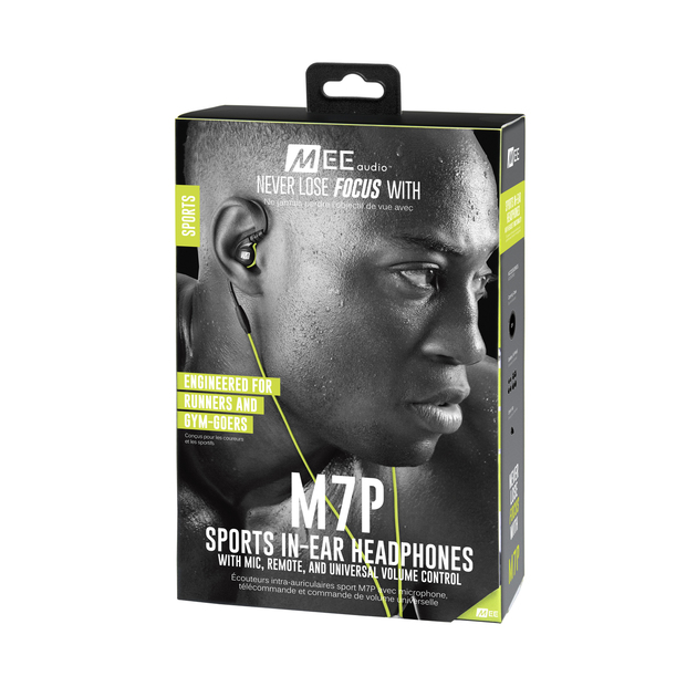 MEE Audio M7P (M7 P) sportowe dokanałowe słuchawki z mikrofonem i ...